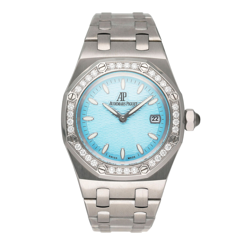 Audemars Piguet 67601ST Diamond Ice Blue Dial Ladies Watch With Papers