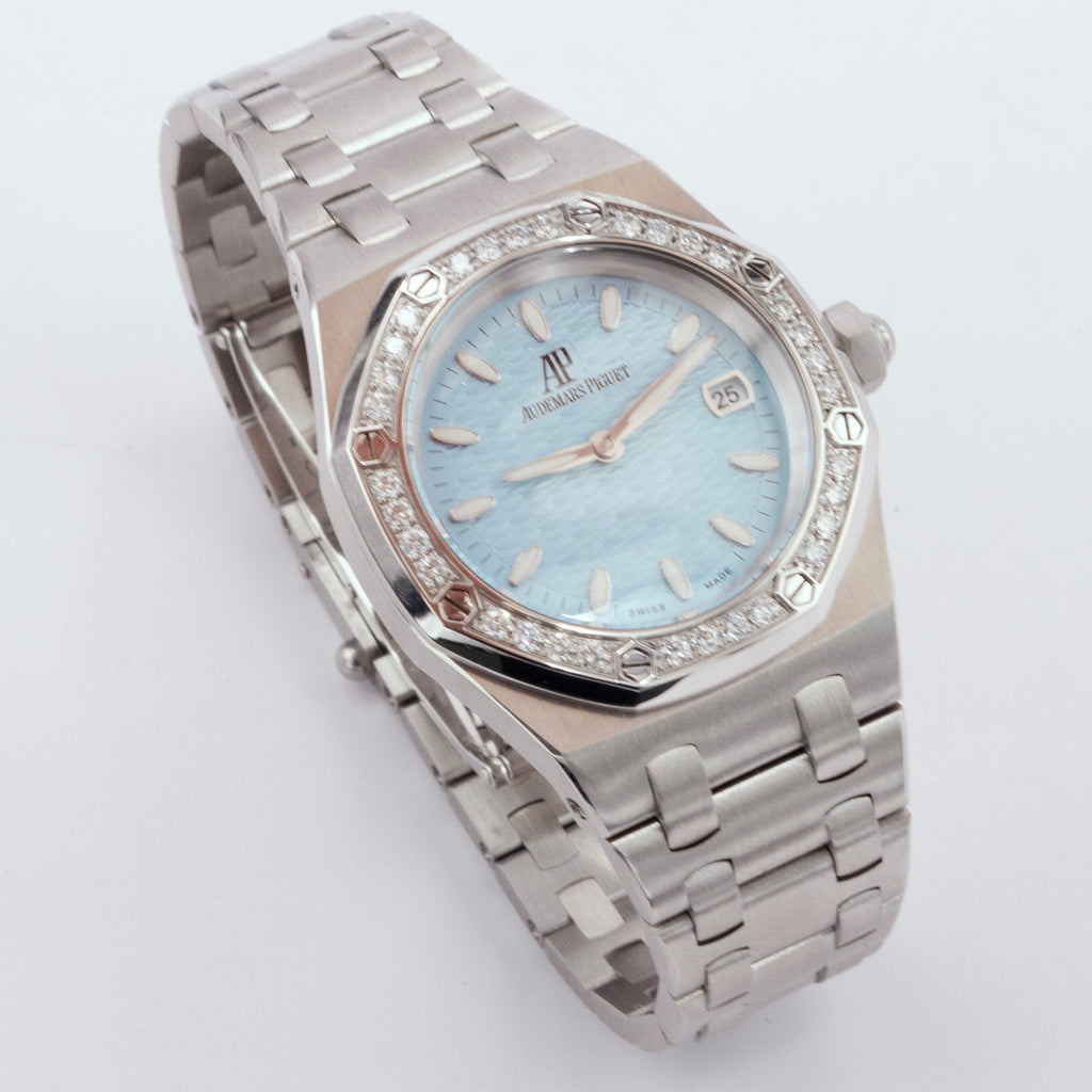 Audemars Piguet 67601ST Diamond Ice Blue Dial Ladies Watch With Papers