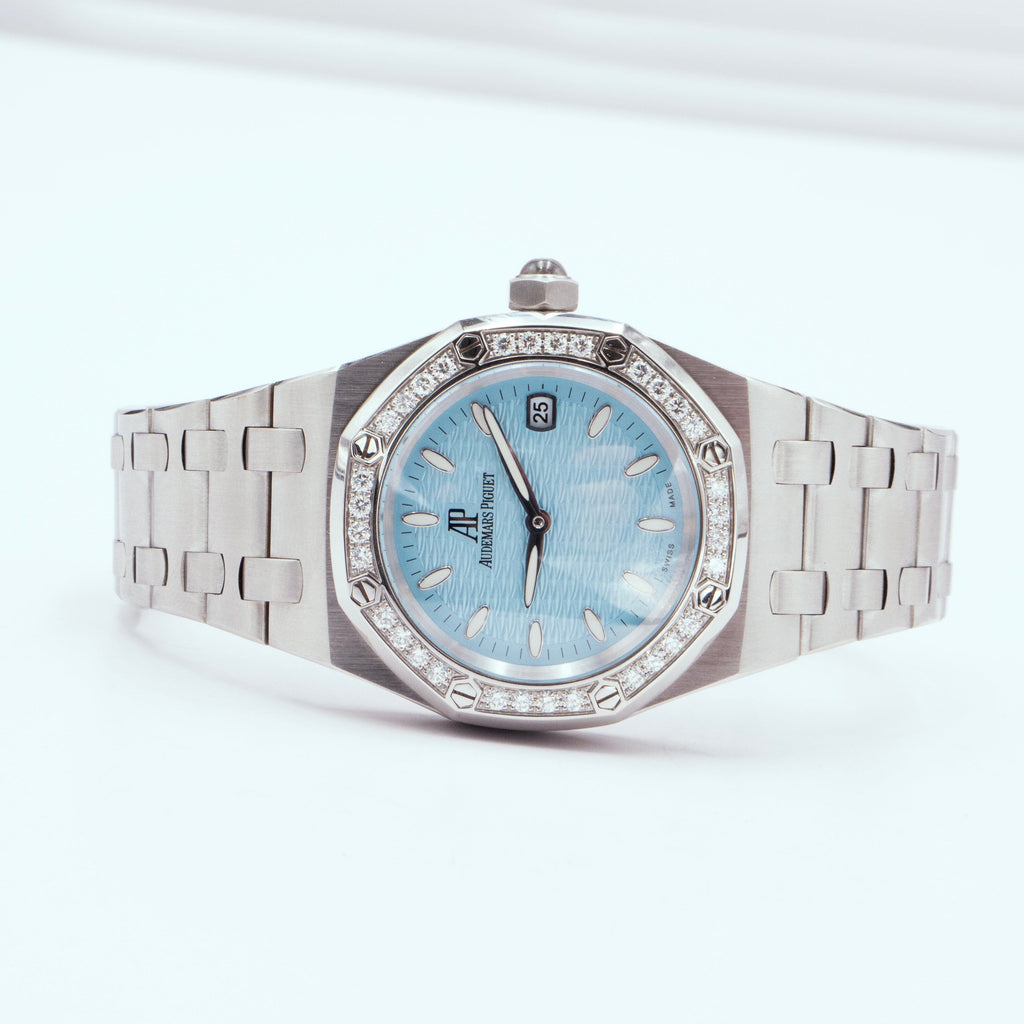 Audemars Piguet 67601ST Diamond Ice Blue Dial Ladies Watch With Papers