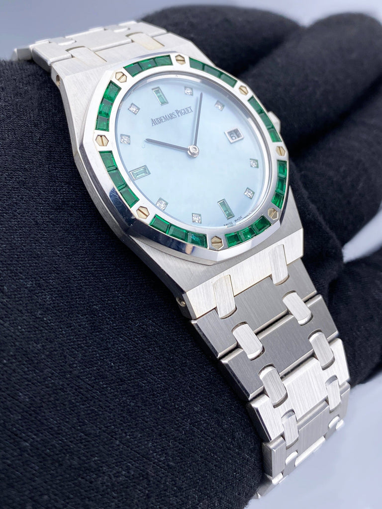 Audemars Piguet Royal Oak 56602BC Diamond Emerald MOP Ladies Watch Box