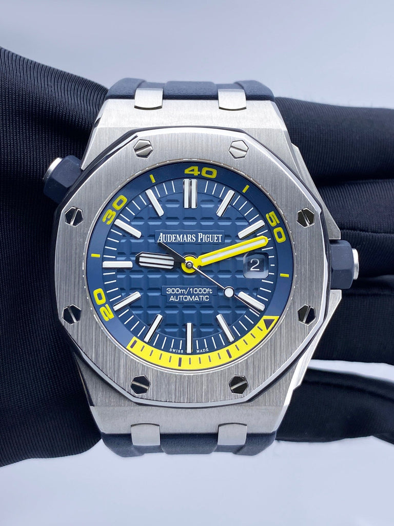 Audemars Piguet Royal Oak Offshore Diver 15710ST Blue Dial Mens Watch