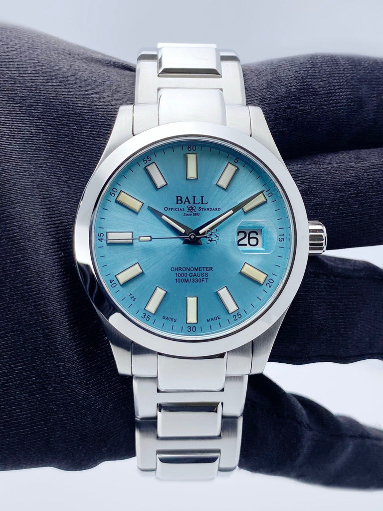 BALL Engineer III Marvelight 40MM Ice Blue Dial Rainbow Watch Box Pape