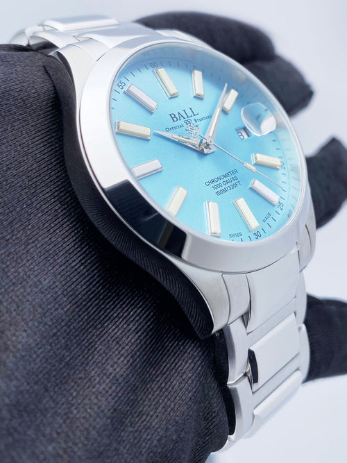 BALL Engineer III Marvelight 43MM Ice Blue Dial Rainbow Watch Box Pape