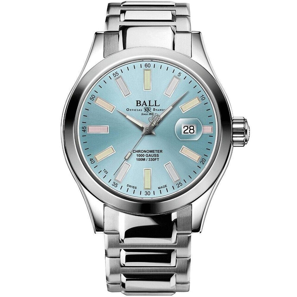 BALL Engineer III Marvelight 43MM Ice Blue Dial Rainbow Watch Box Pape
