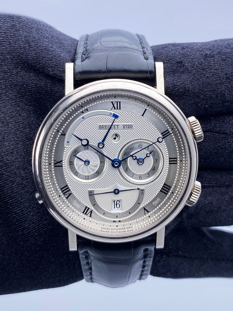 Breguet Classique 5707 18K White Gold Mens Watch With Box