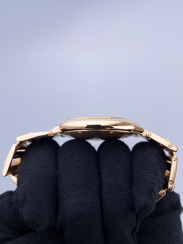 Cartier Ballon Bleu WJBB0038 Diamond 18K Rose Gold Mens Watch Box Pape