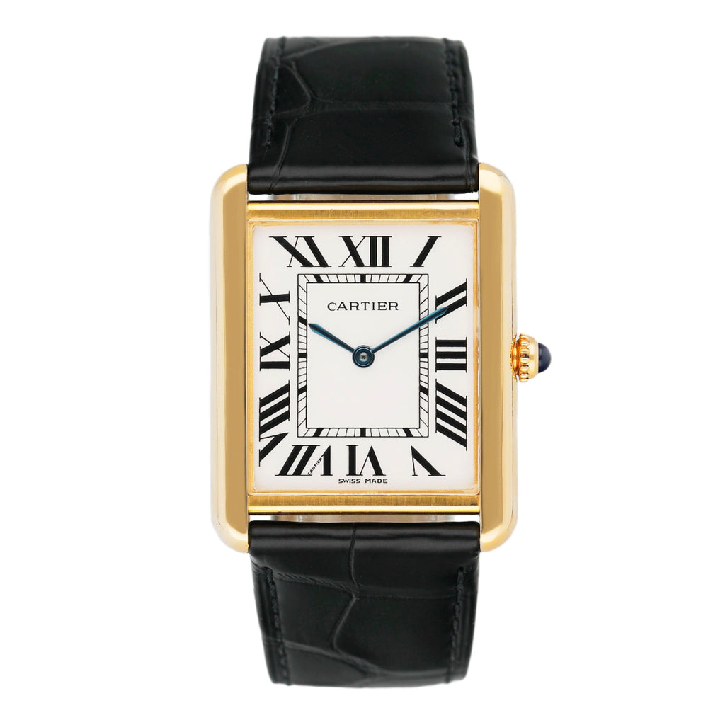 Cartier Tank Solo W1018855 Large Size 18K Yellow Gold Watch