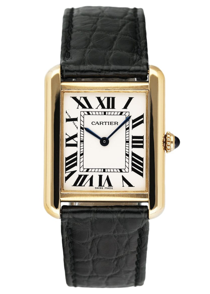 Cartier Tank Solo W5200002 18K Yellow Gold Ladies Watch