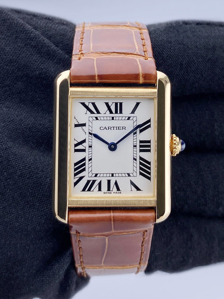 Cartier Tank Solo W5200002 18K Yellow Gold Ladies Watch