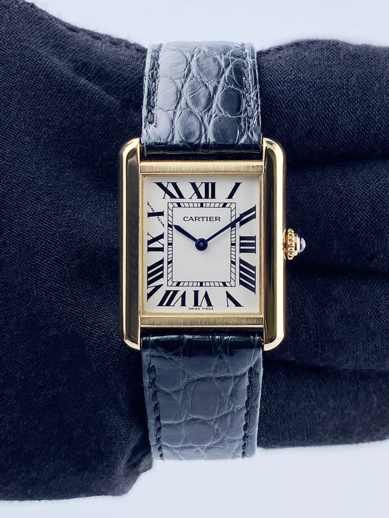Cartier Tank Solo W5200002 18K Yellow Gold Ladies Watch