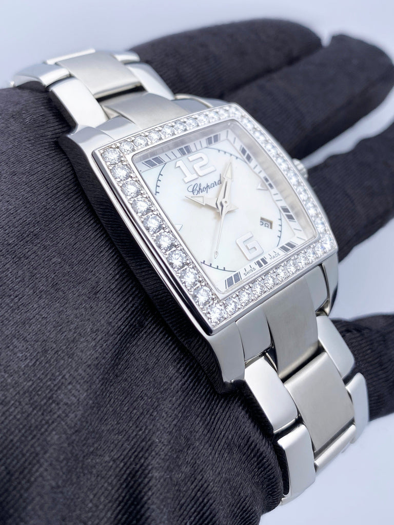 Chopard Two O Ten 8464 MOP Dial Diamond Steel Watch