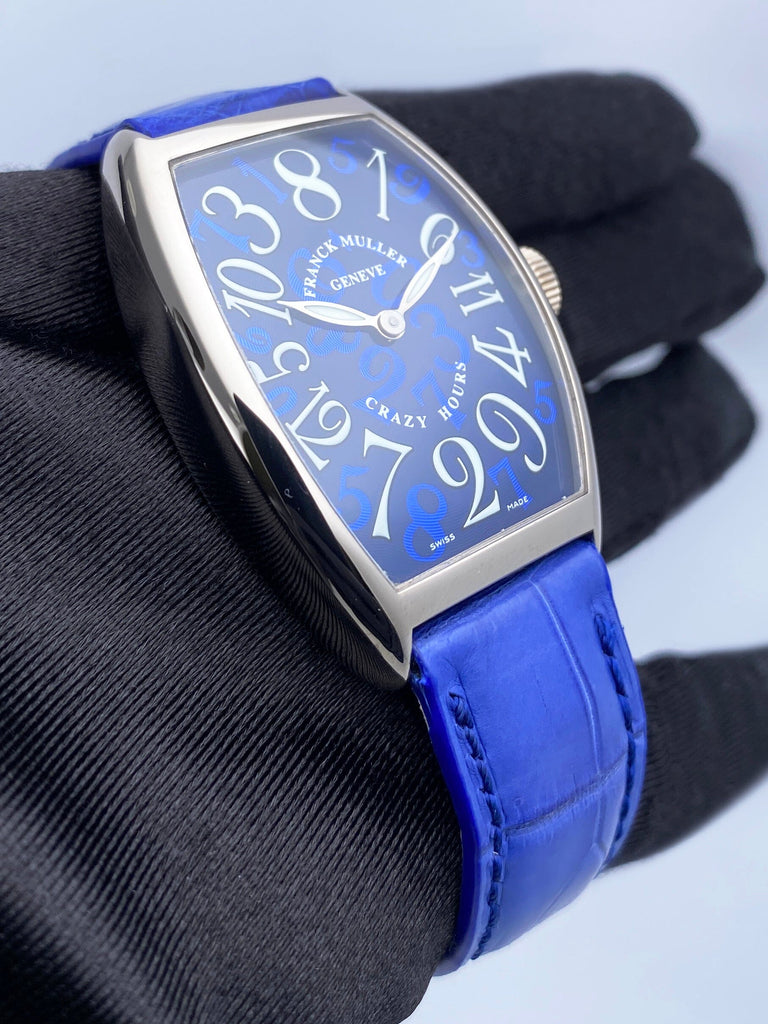 Franck Muller Crazy Hours 5850 CH Blue Dial Mens Watch