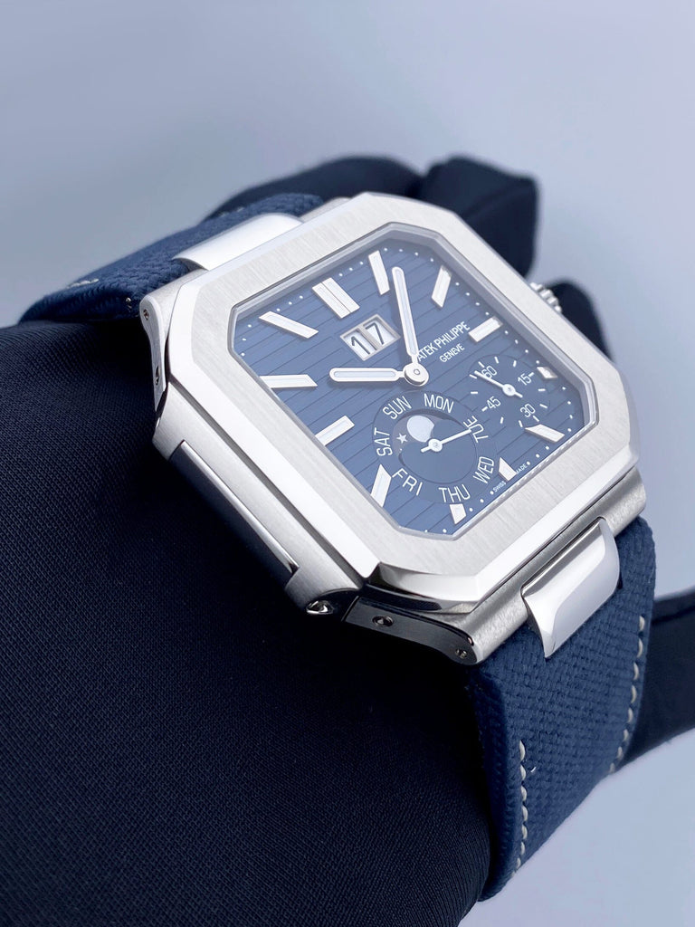 Patek Philippe Cubitus 5822P Blue Dial Mens Watch Box Papers