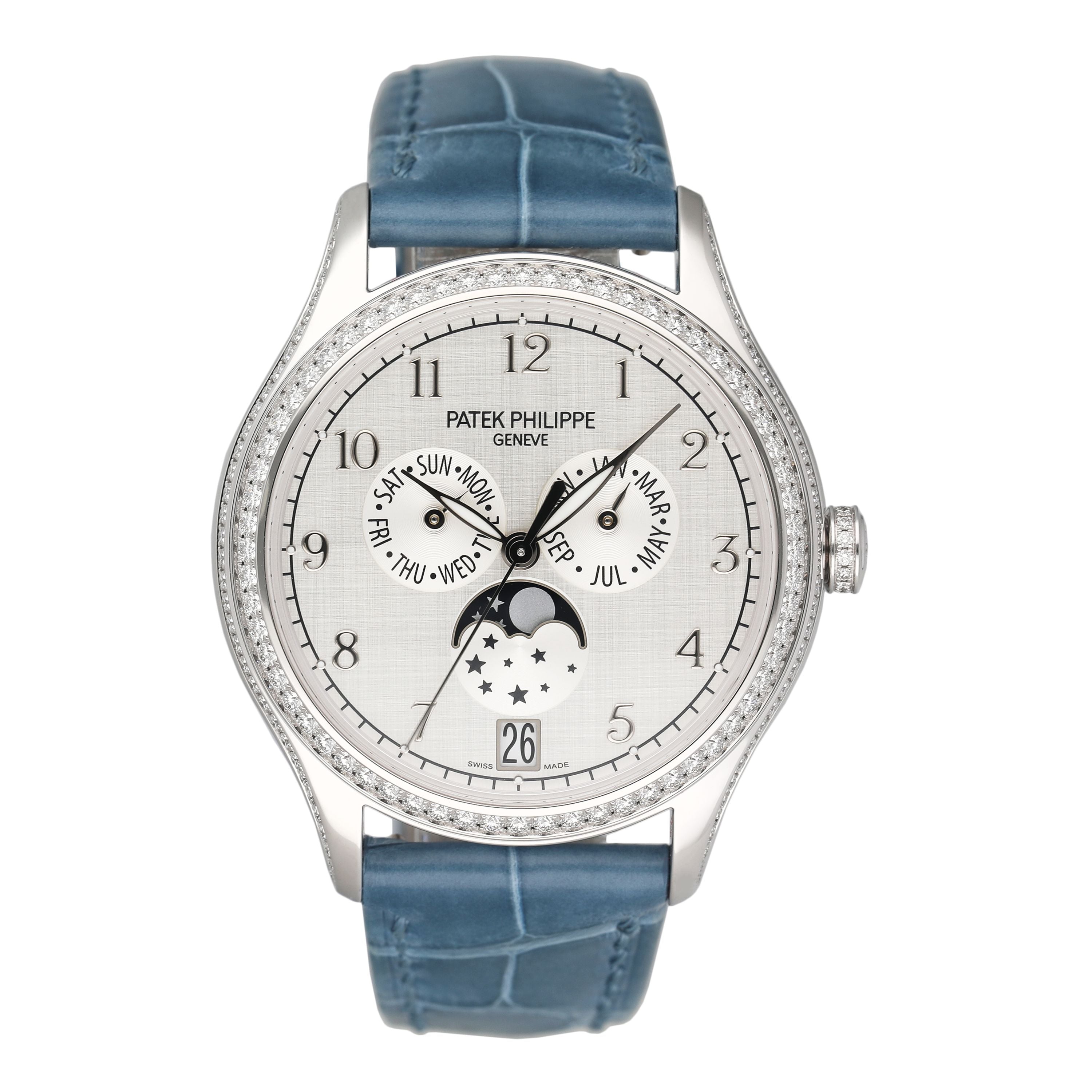 NOS Patek Philippe Annual Calendar 4947G Silver Dial Mens Watch Box Pa ...