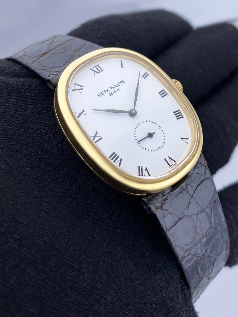 Patek Philippe Ellipse 3978J White Dial 18K Yellow Gold Mens Watch