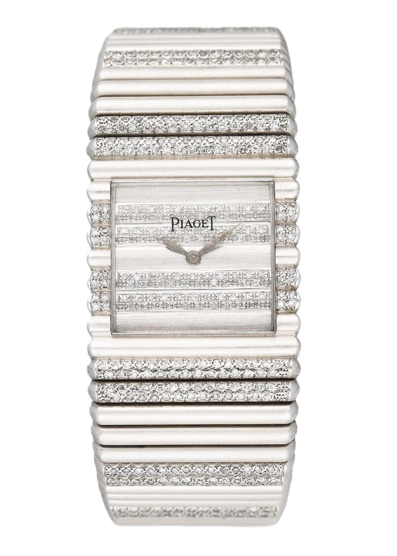 Piaget Polo Square 7131 C151 Diamond 18K White Gold Watch – Phigora