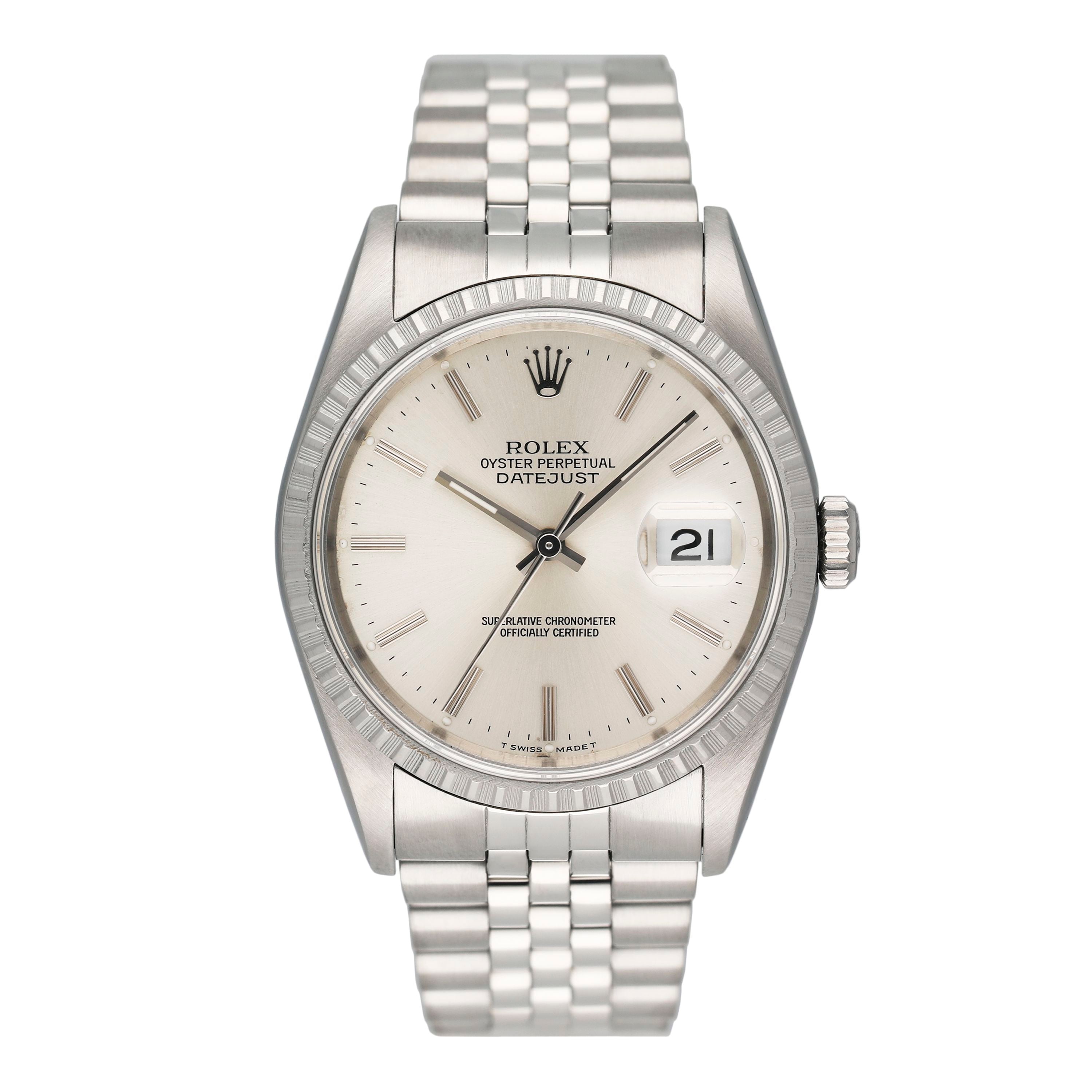 Rolex Datejust 16220 Silver Dial Mens Watch – Phigora