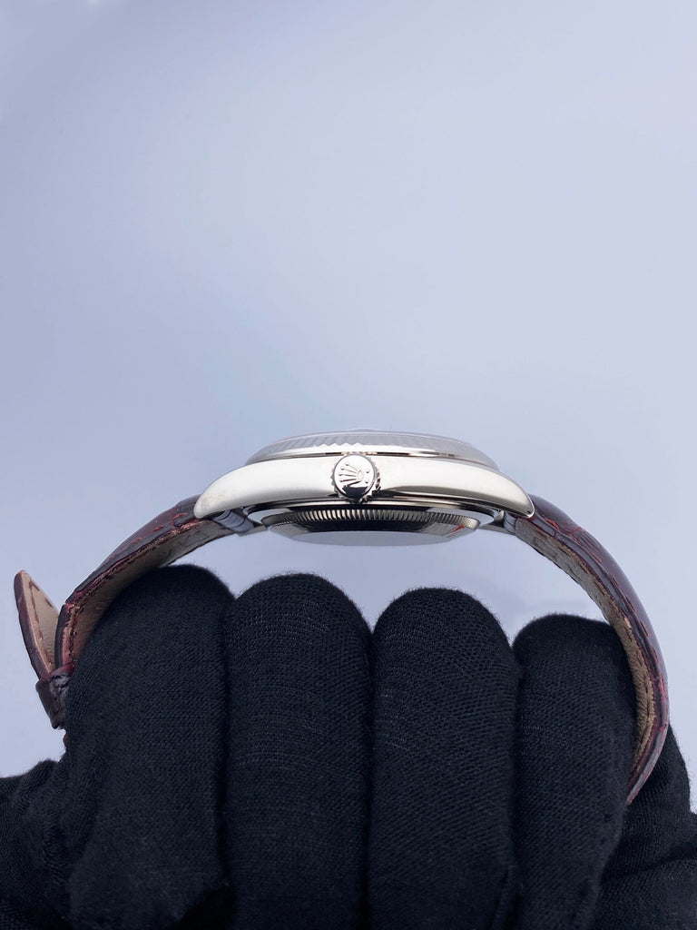 Rolex Day Date 118139 Cherry Dial 18K White Gold Mens Watch