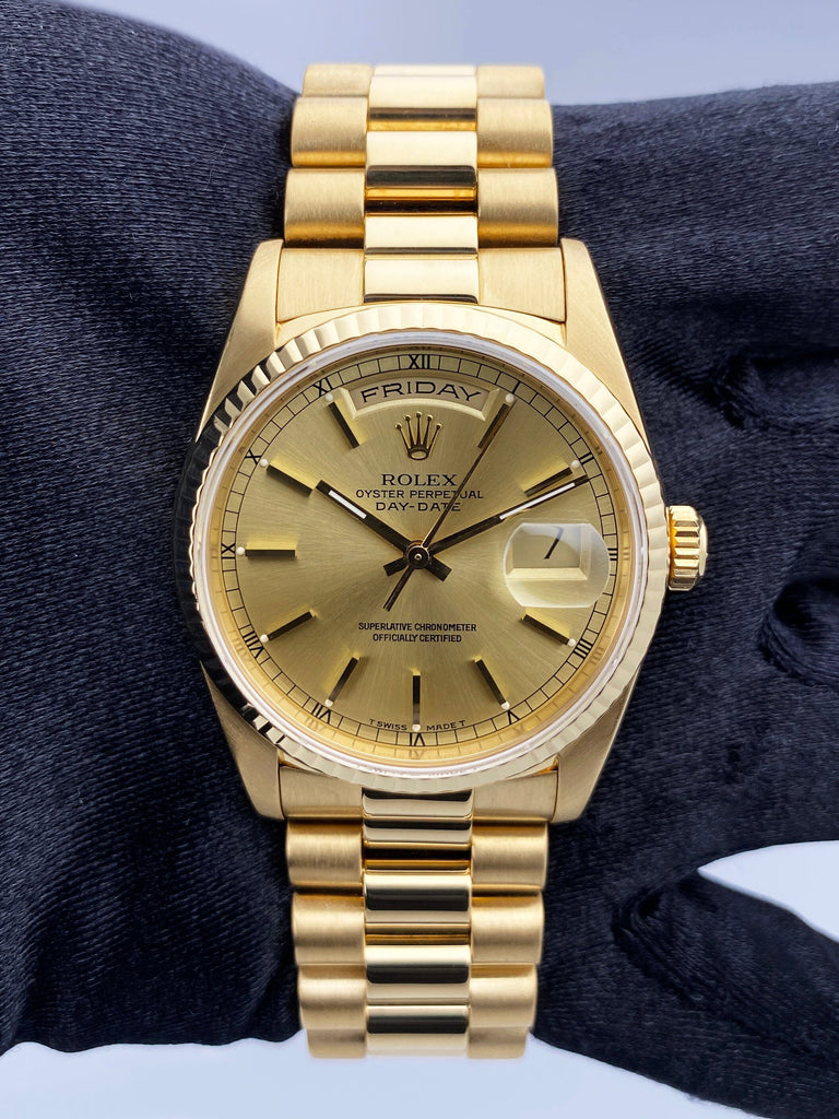 Rolex Day Date 18238 18K Yellow Gold Mens Watch