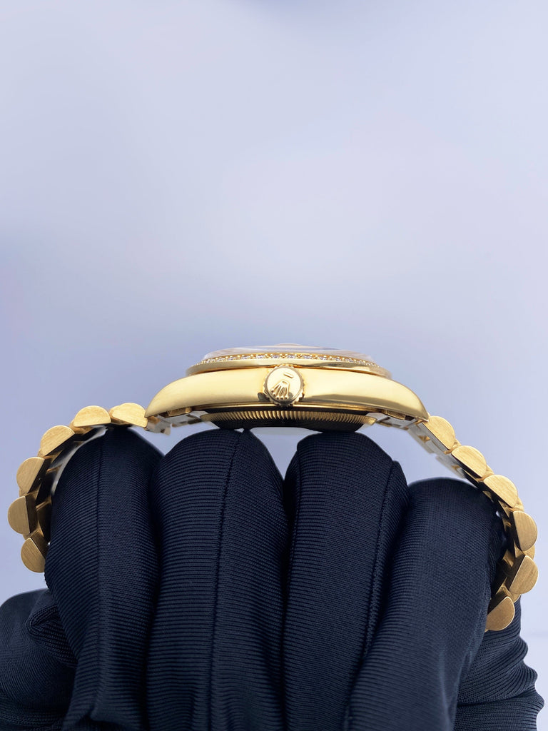 Rolex Day Date 18348 Diamond Bezel & Dial Mens Watch