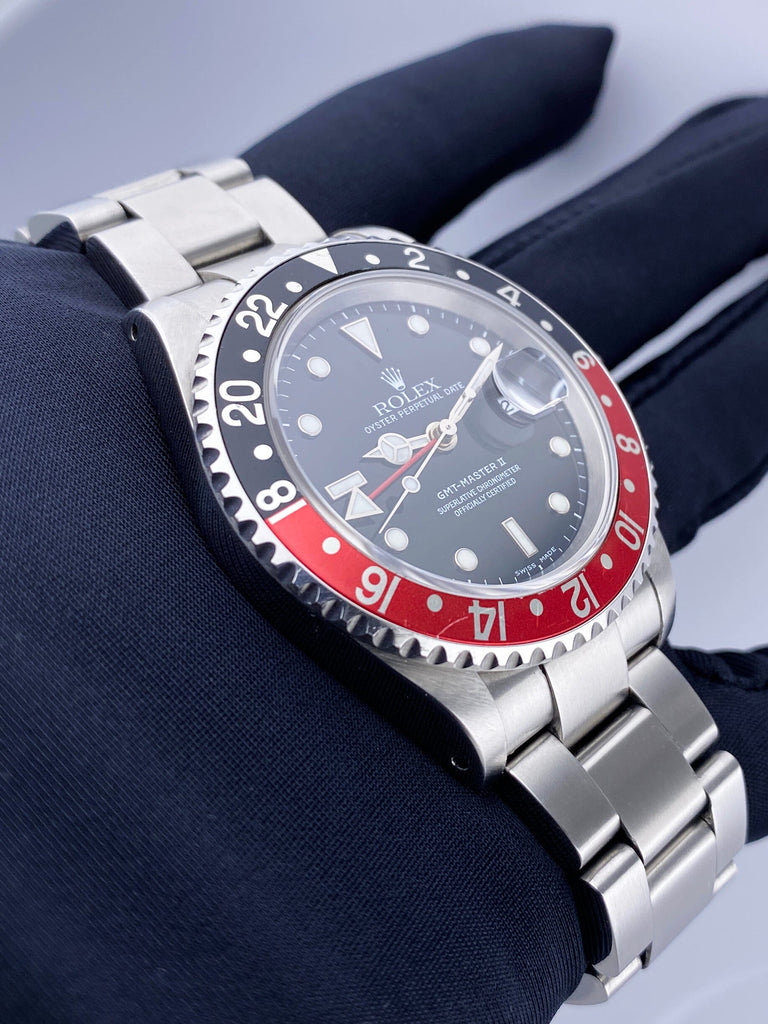 Rolex GMT Master II 16710 Coke Bezel Mens Watch Box Papers