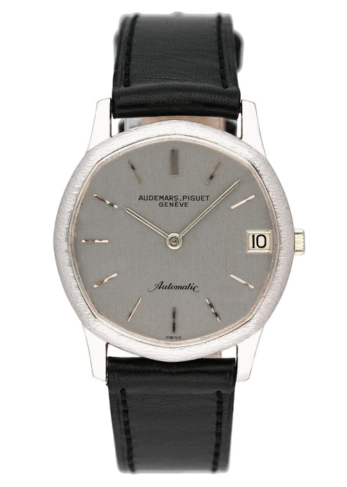 Audemars Piguet Silver Dial 18K White Gold Mens Watch