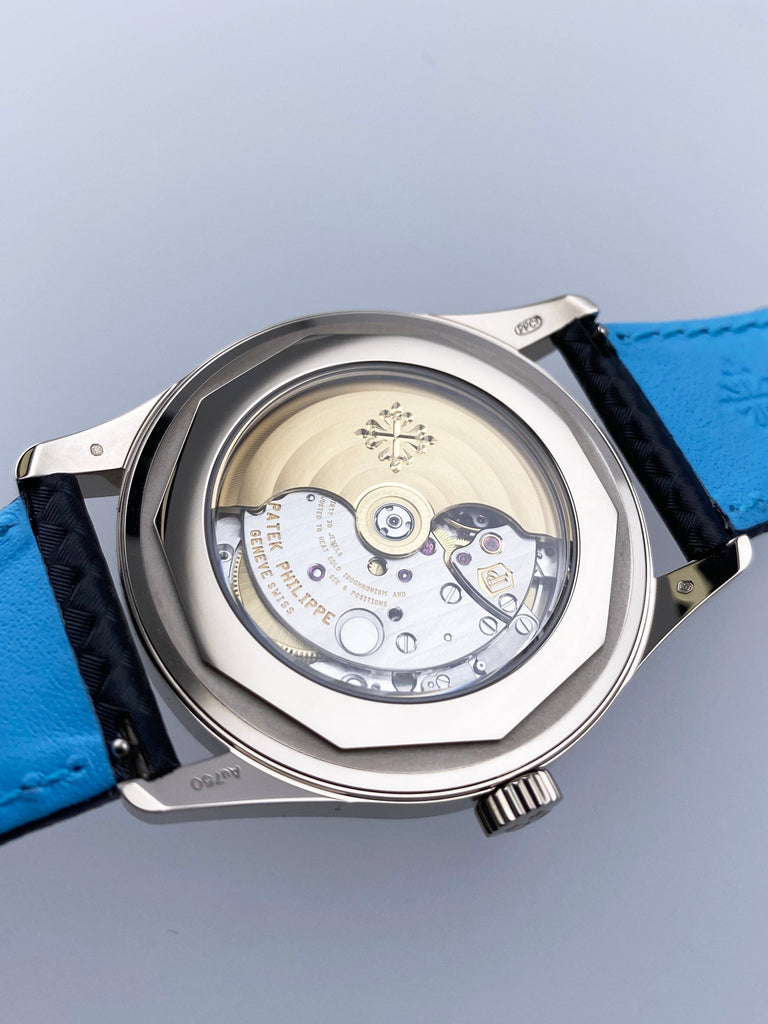 Patek Philippe Calatrava 6007G-011 Blue Mens Watch Box Papers