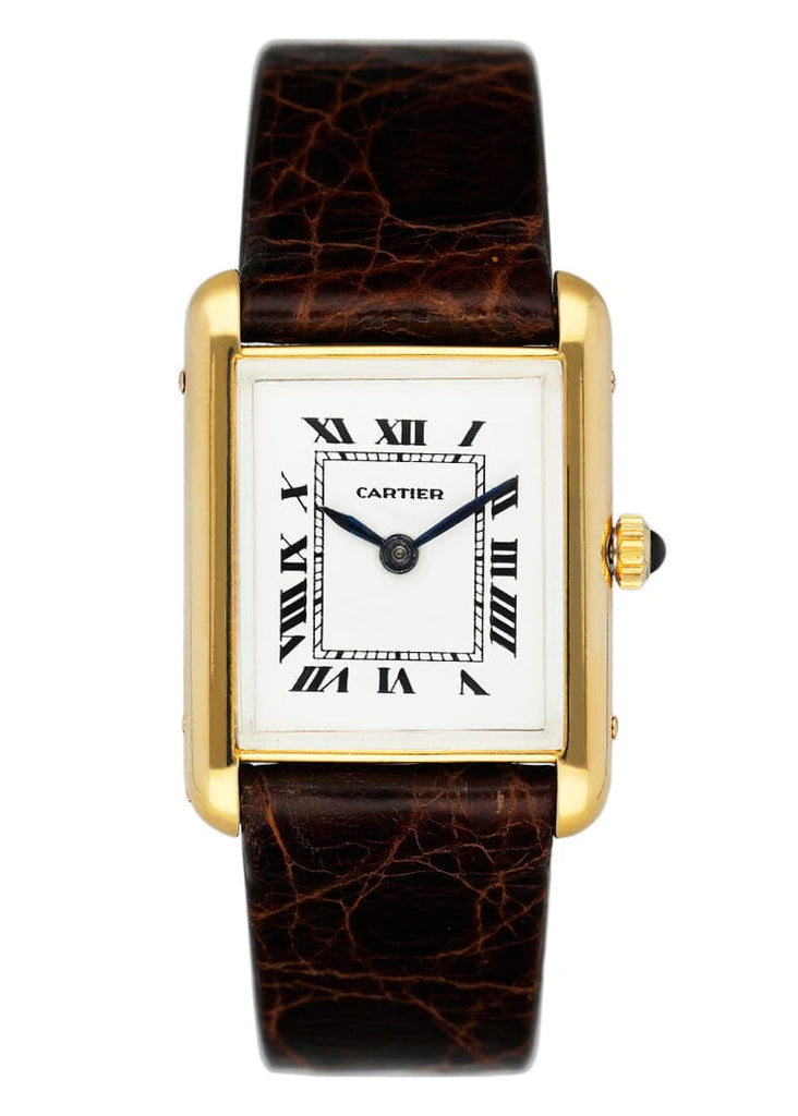 Cartier Tank 13433 Patek Movement Yellow Gold Ladies Watch