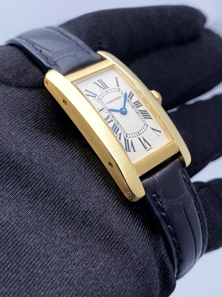 Cartier Tank Americaine W2601556 Yellow Gold Ladies Watch