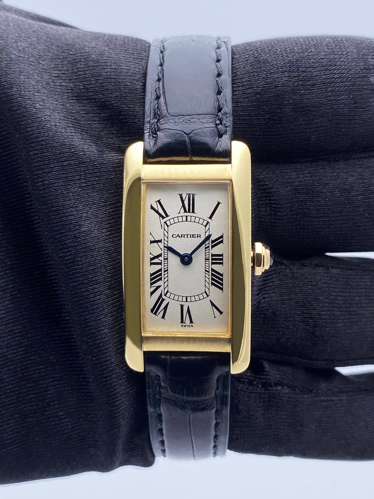 Cartier Tank Americaine W2601556 Yellow Gold Ladies Watch