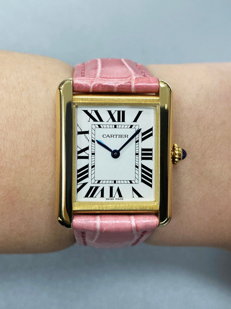 Cartier Tank Solo W5200002 18K Yellow Gold Ladies Watch