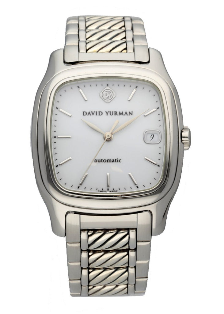 David Yurman T301-LST Stainless Steel & Silver Thoroughbred Automatic