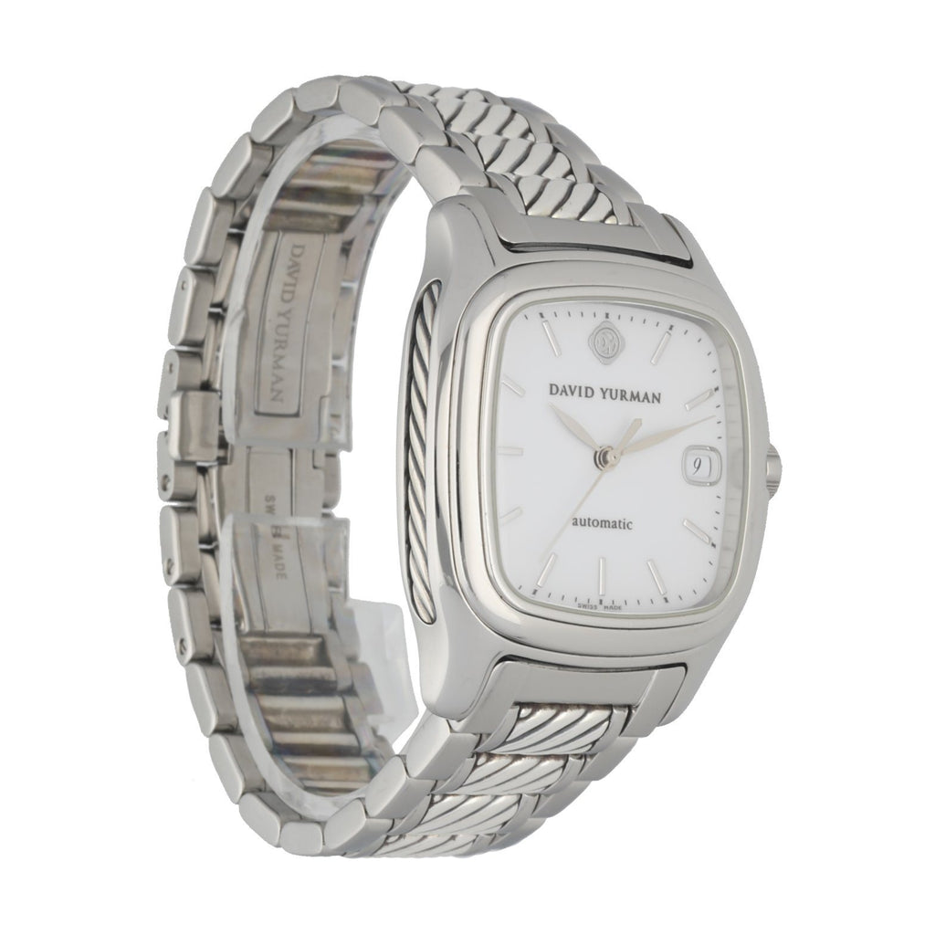 David Yurman T301-LST Stainless Steel & Silver Thoroughbred Automatic