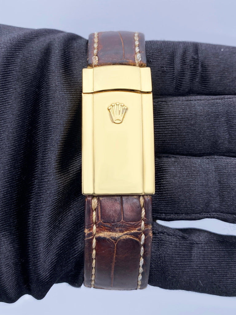Rolex Datejust 116138 White Dial 18K Yellow Gold Mens Watch