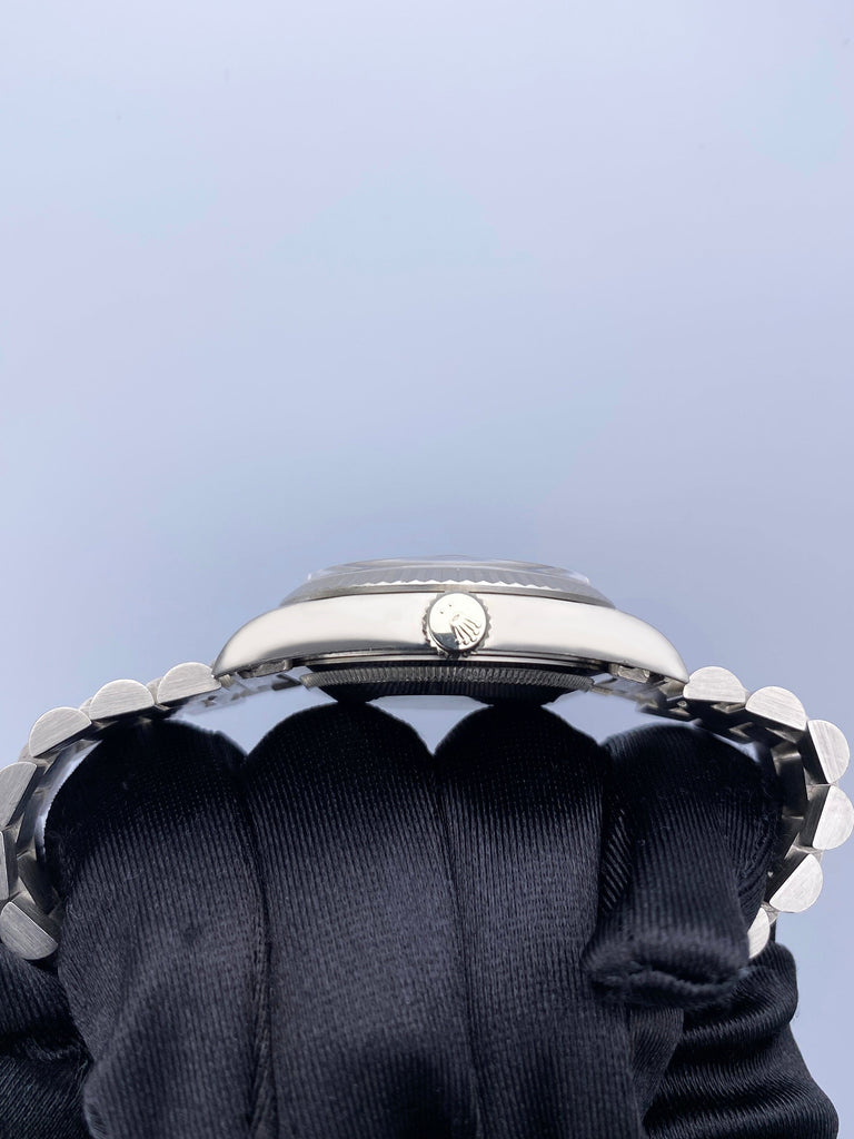 Rolex Day-Date 18239 Black Dial 18K White Gold Mens Watch