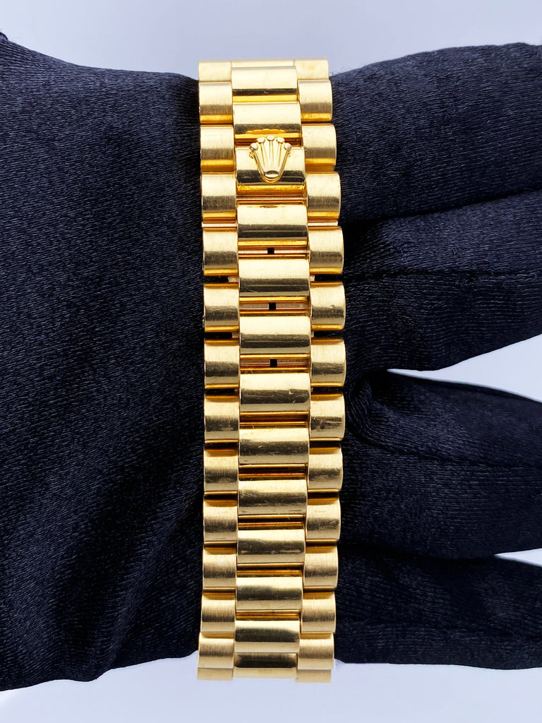 Rolex Day Date 18348 Diamond Black Dial Mens Watch