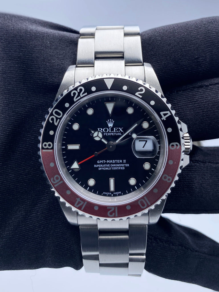 Rolex GMT Master II 16710 "Coke" Bezel Mens Watch Box Papers