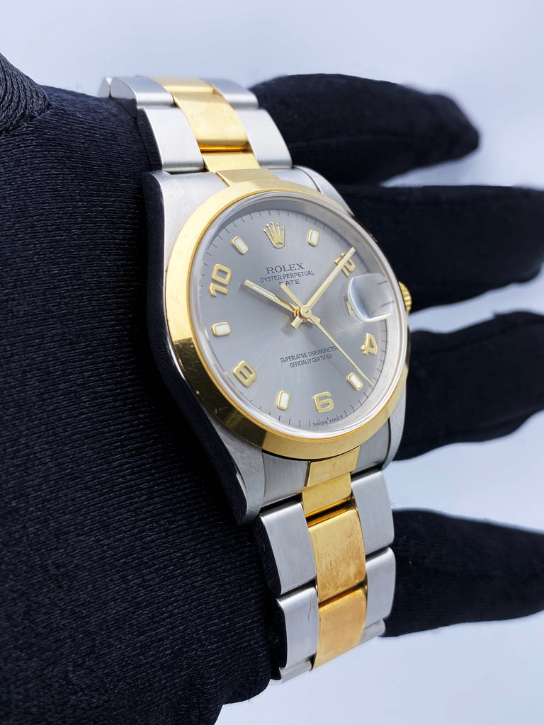 Rolex Oyster Perpetual 14203 Slate Dial Mens Watch